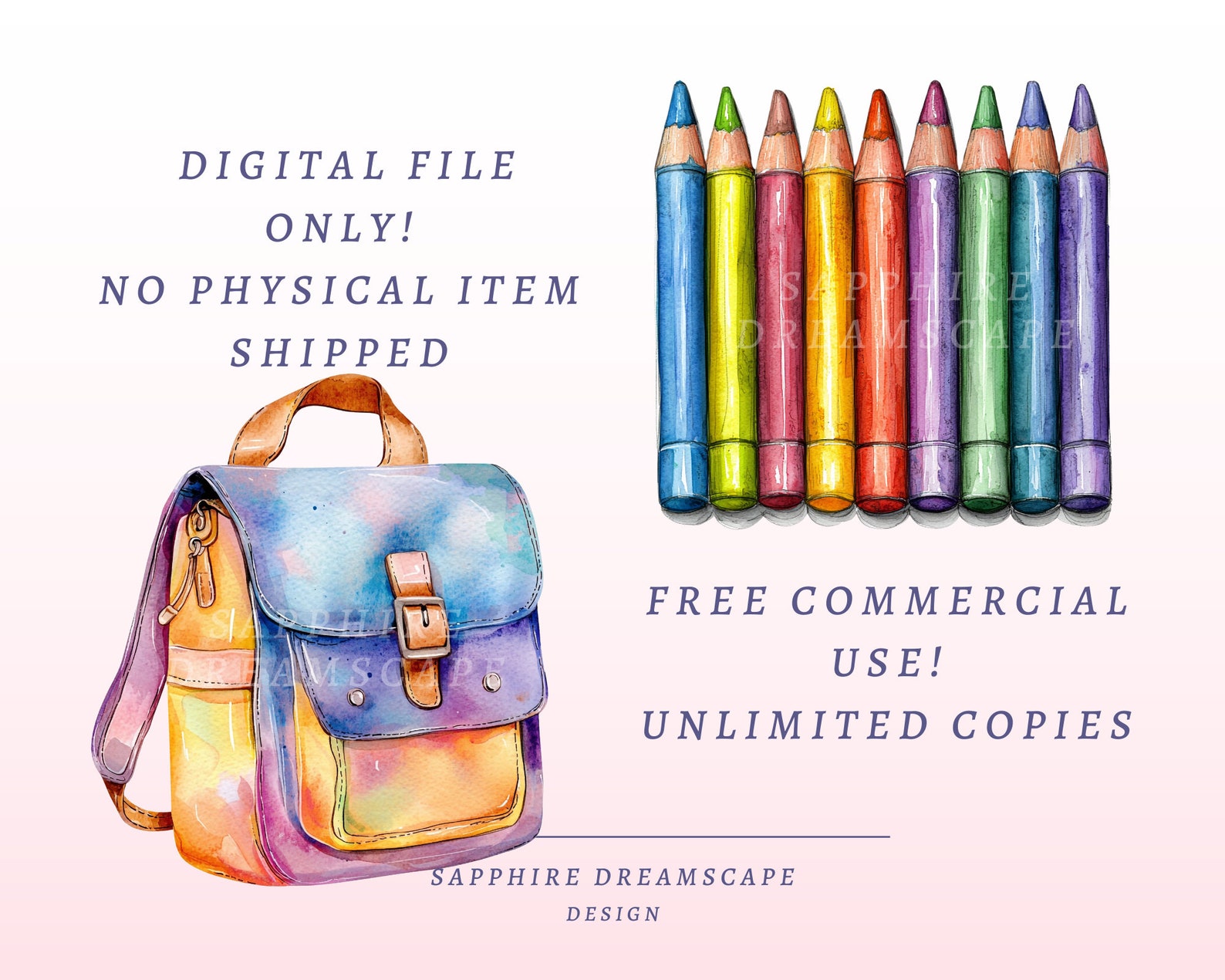 45 School Supplies Clipart, High Quality Transparent Pngs, Instant ...