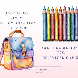 45 School Supplies Clipart, High Quality Transparent Pngs, Instant ...