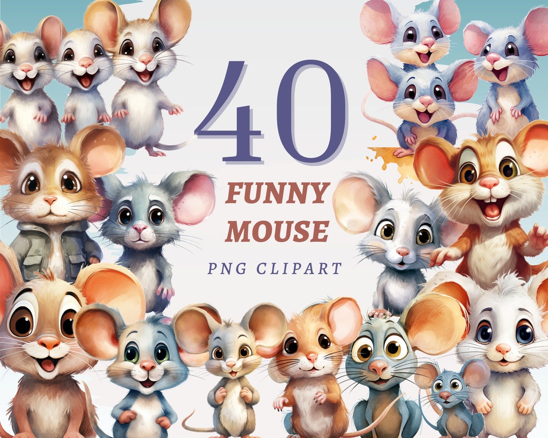 40 Funny Mouse Clipart, High Quality Transparent Pngs, Instant Download ...