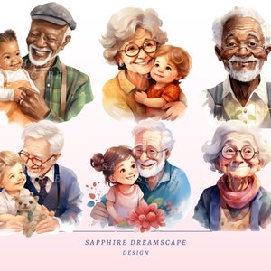 30 Watercolor Grandparents Clipart, High Quality Transparent Pngs ...