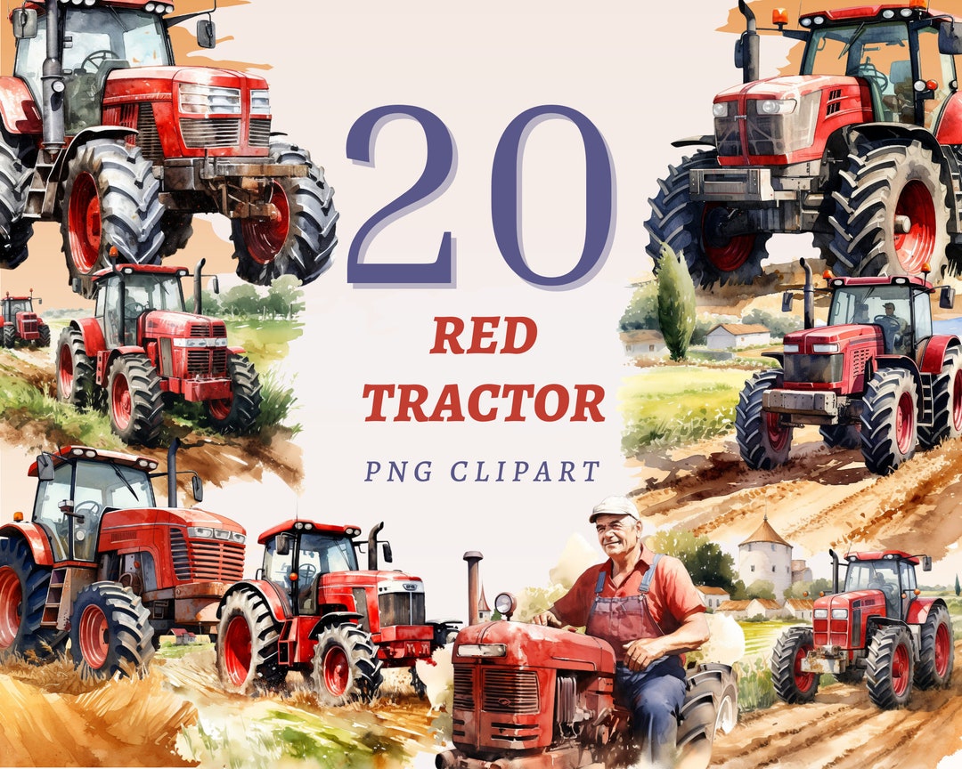 20 Red Tractor Clipart, High Quality Transparent Pngs, Instant Download ...