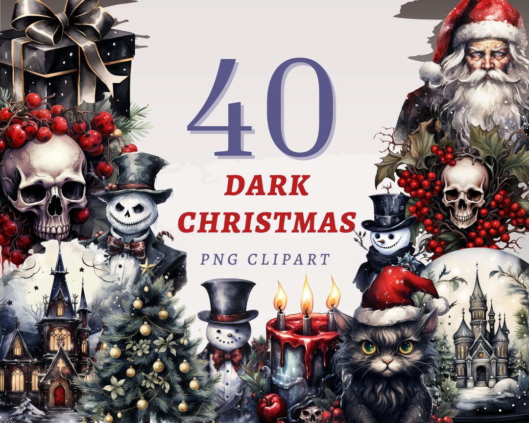 40 Dark Christmas Clipart, High Quality Transparent Pngs, Instant ...