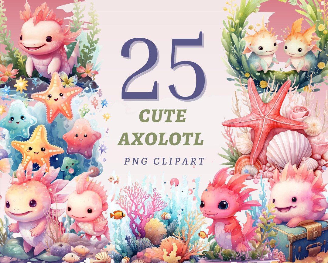 25 Cute Axolotl Clipart, High Quality Transparent Pngs, Instant ...