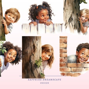 25 Little Kids Peeking Clipart, High Quality Transparent Pngs, Instant ...