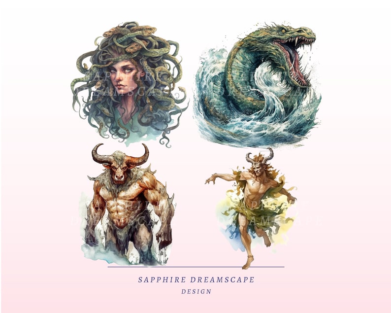 20 Mythological Creatures Clipart High Quality Transparent - Etsy