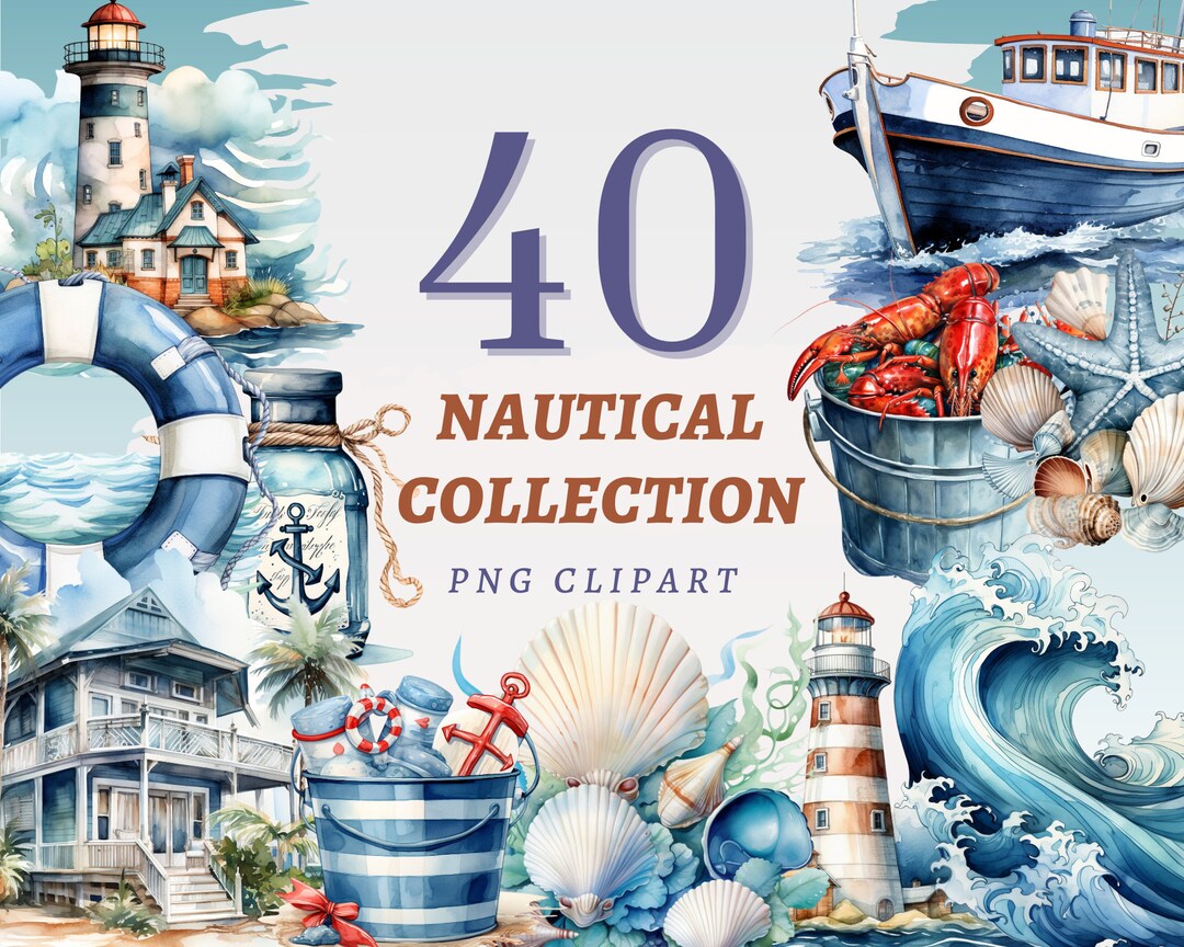 40 Nautical Collection Clipart, High Quality Transparent Pngs, Instant ...