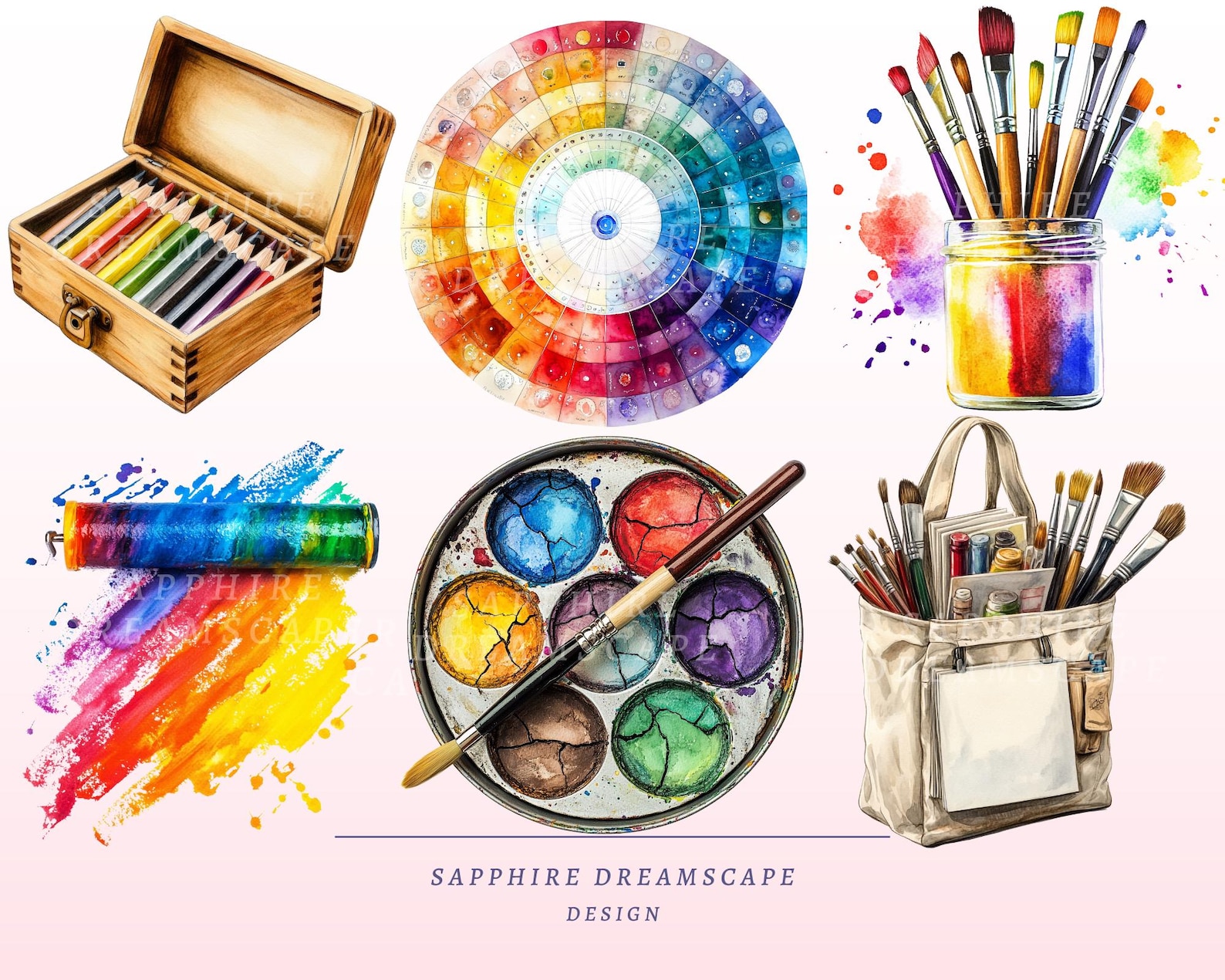 20 Artist Supplies Clipart PNG Art Supplies Images Creative Painter ...