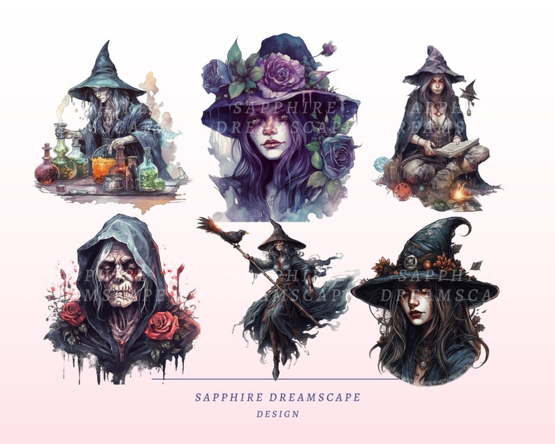 25 Gothic Witches Clipart High Quality Transparent Pngs - Etsy