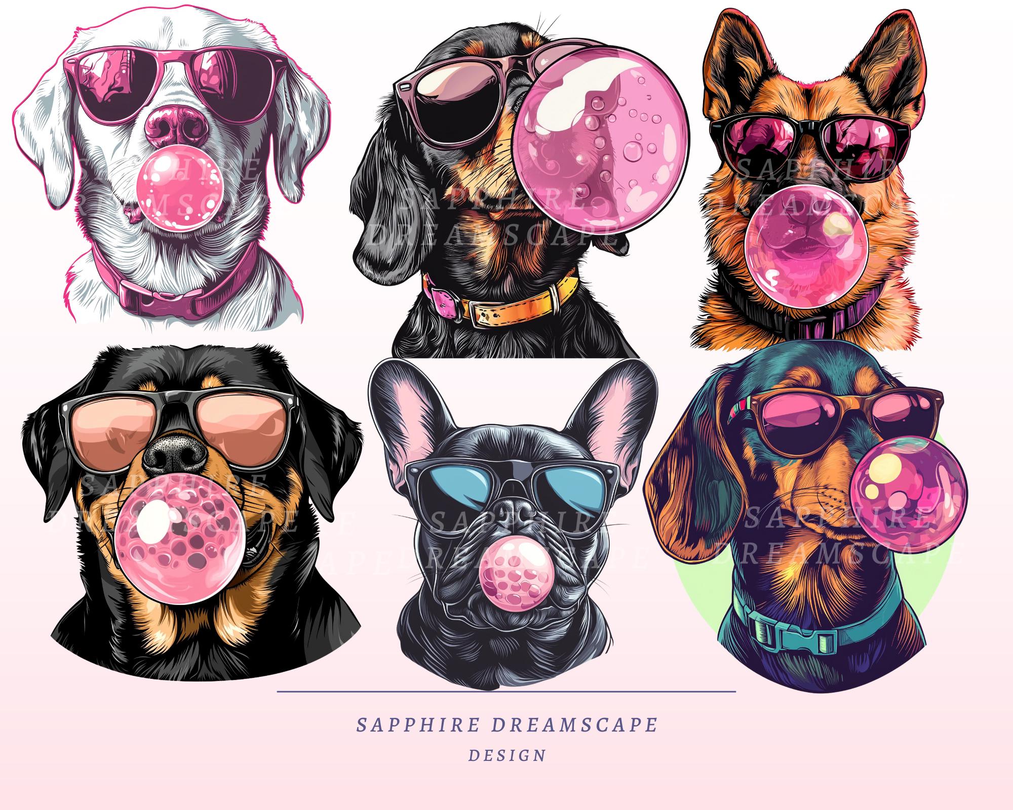 25 Bubble Gum Dogs Buts Clipart, High Quality Transparent Pngs, Instant ...
