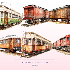 25 Watercolor Train Clipart, High Quality Transparent Pngs, Instant ...