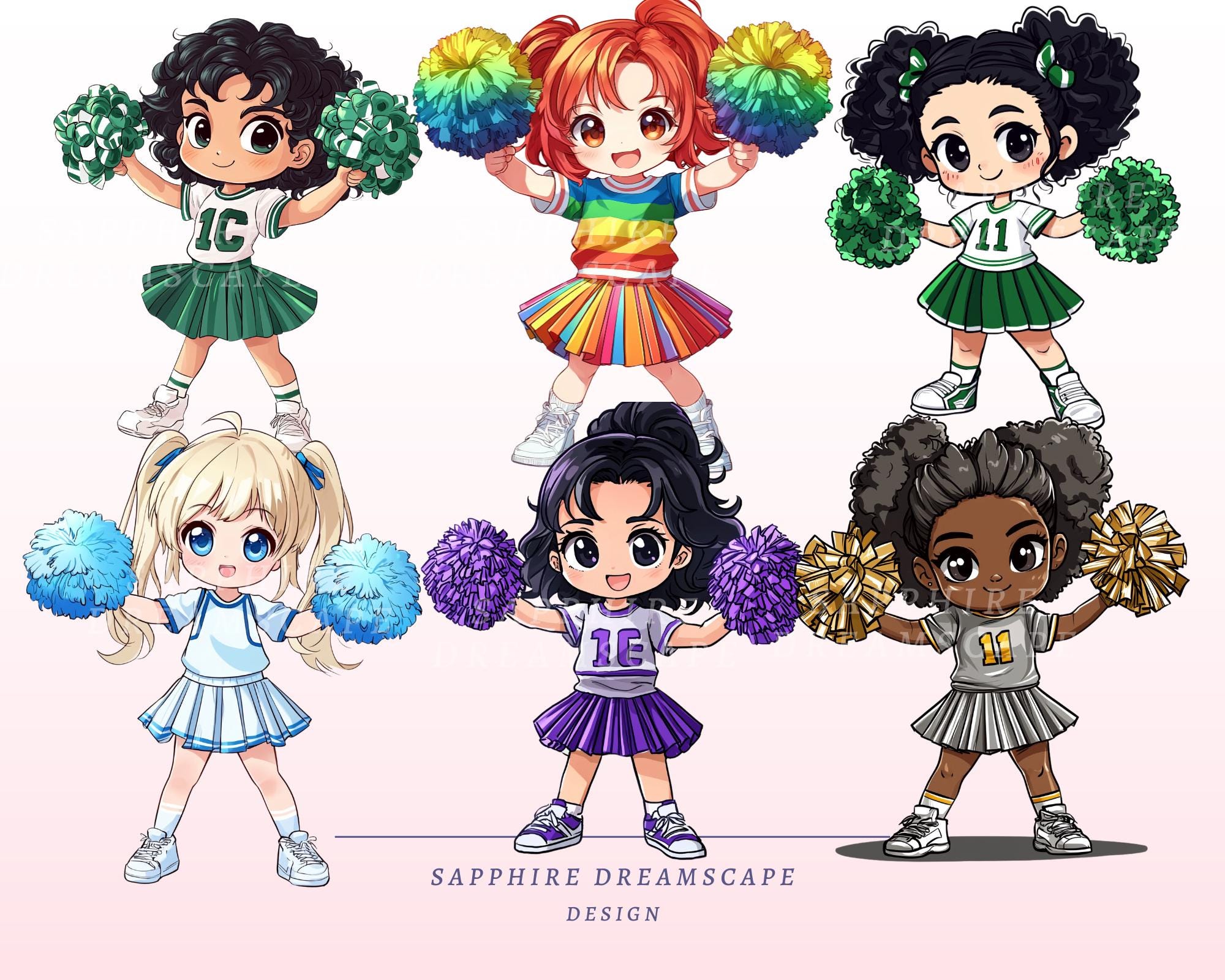 25 Chibi Cheerleader Clipart, High Quality Transparent Pngs, Instant ...