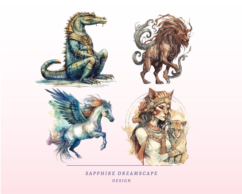 20 Mythological Creatures Clipart High Quality Transparent - Etsy