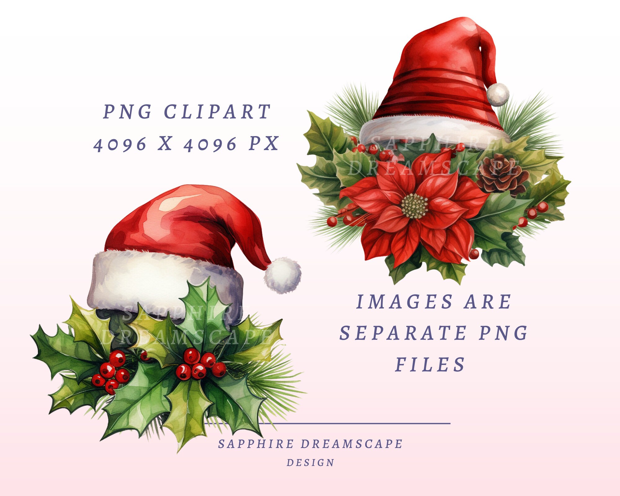 35 Santa Hats Clipart, High Quality Transparent Pngs, Instant Download ...
