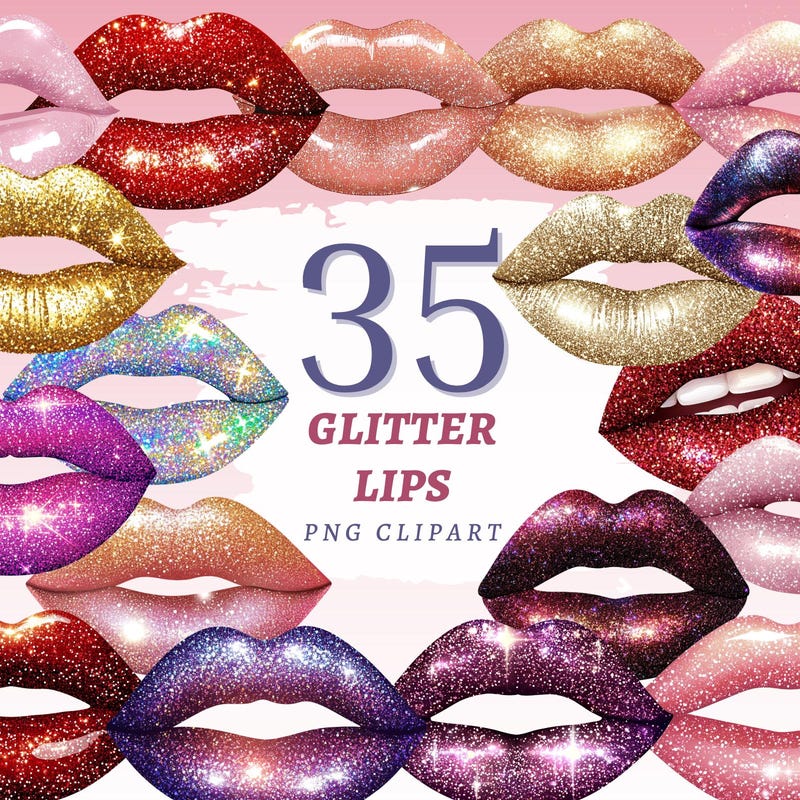 Glitter Lips - Etsy