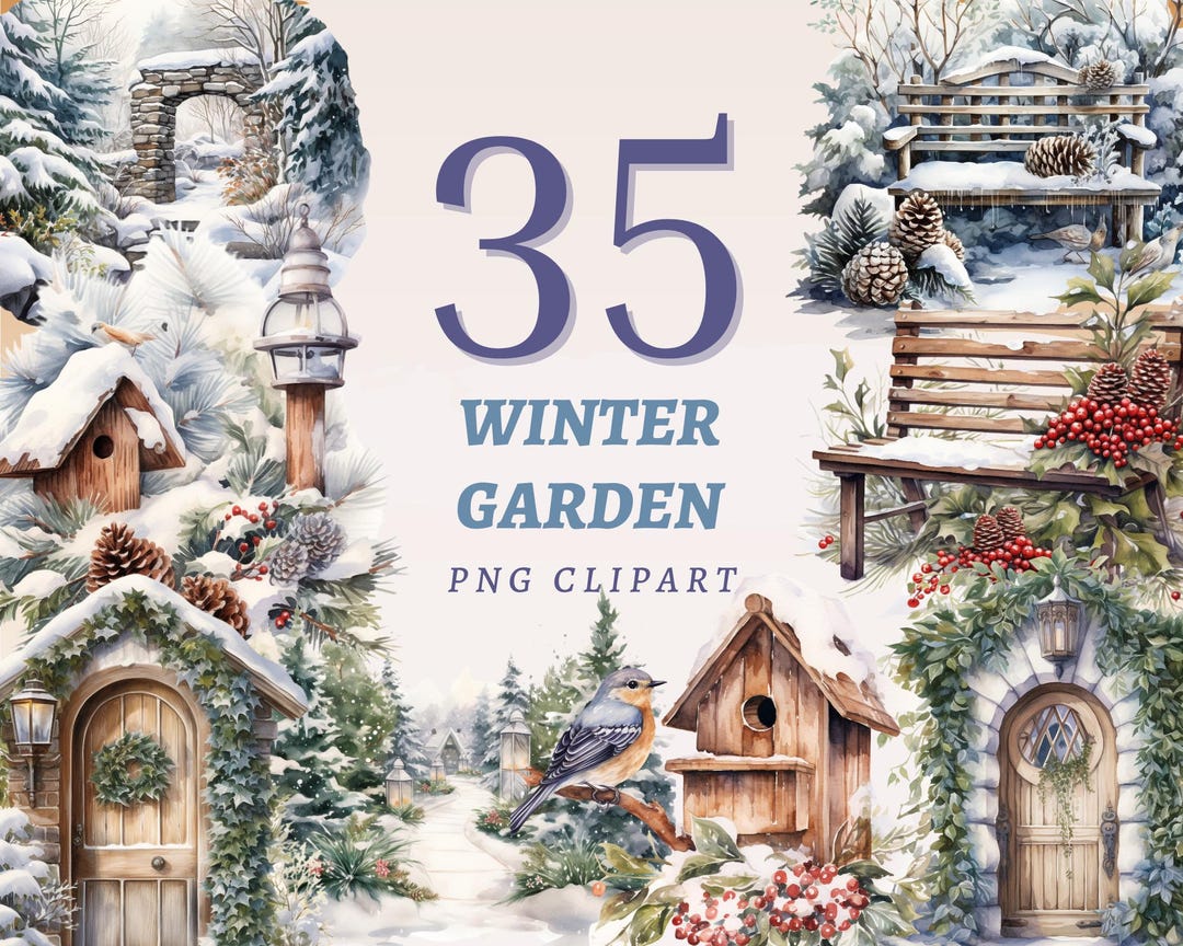 35 Winter Garden Clipart, High Quality Transparent Pngs, Instant ...
