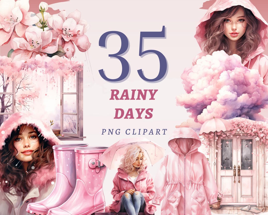 35 Rainy Days Clipart, High Quality Transparent Pngs, Instant Download ...