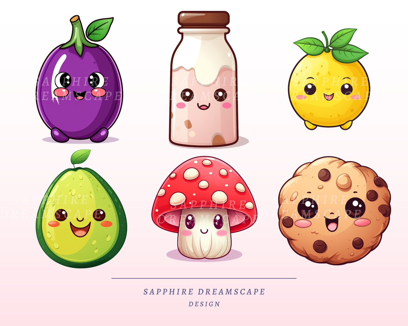 50 Kawaii Food Clipart, High Quality Transparent Pngs, Instant Download ...