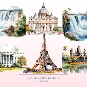 50 World Landmarks Clipart, High Quality Transparent Pngs, Instant ...