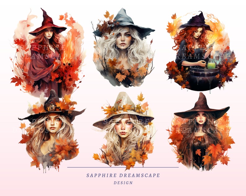 25 Autumn Witch Clipart High Quality Transparent Pngs - Etsy