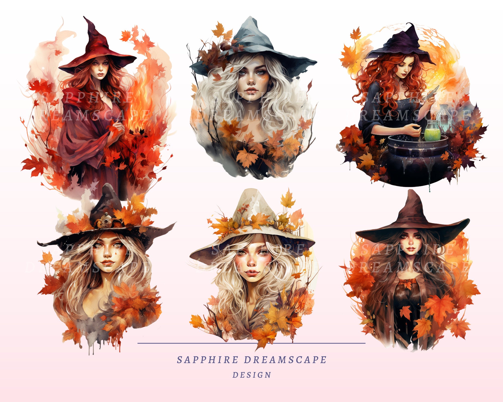 25 Autumn Witch Clipart, High Quality Transparent Pngs, Instant ...