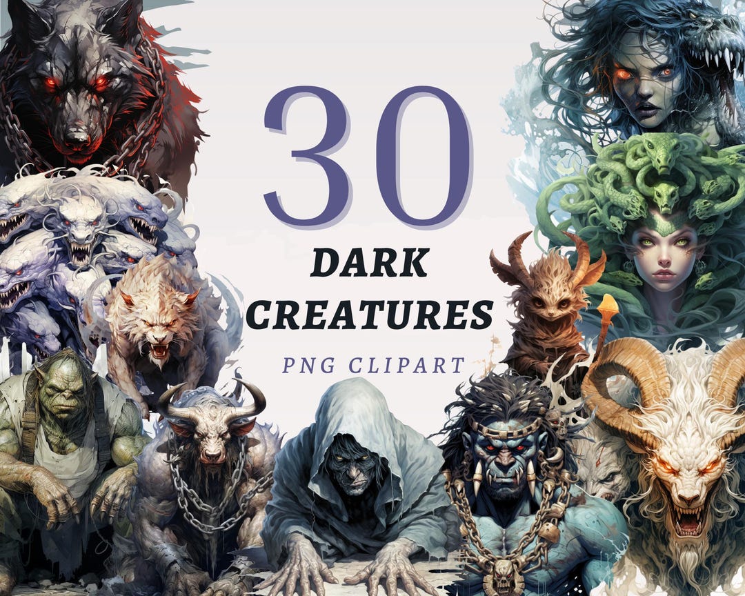 30 Dark Creatures Clipart, High Quality Transparent Pngs, Instant ...
