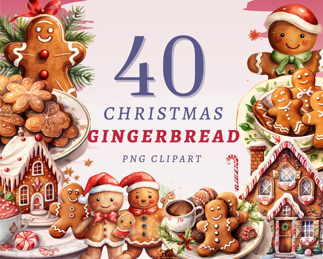 40 Christmas Gingerbread Clipart, High Quality Transparent Pngs ...