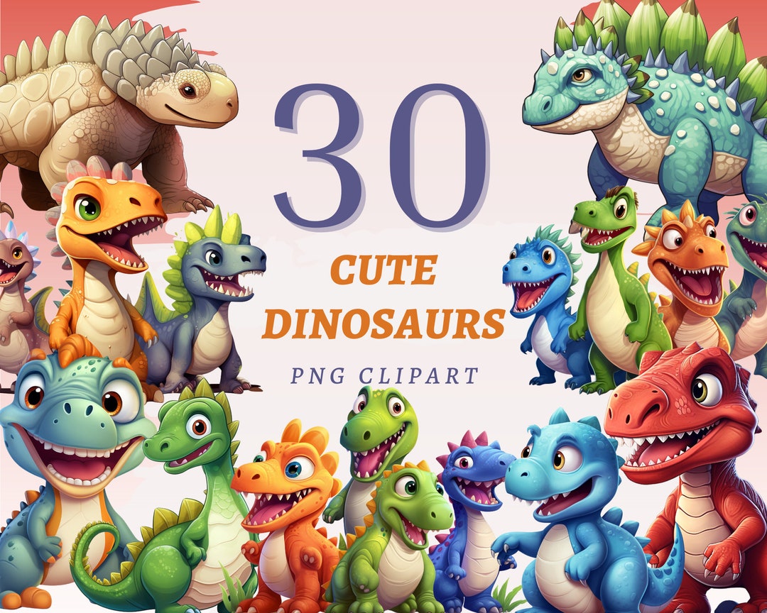 30 Cute Dinosaurs Clipart, High Quality Transparent Pngs, Instant ...