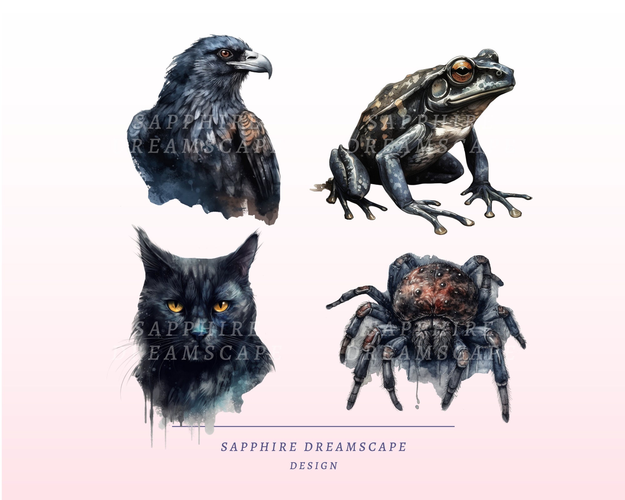 10 Gothic Animals Clipart High Quality Transparent Pngs - Etsy