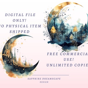 25 Boho Moon Clipart, High Quality Transparent Pngs, Instant Download ...