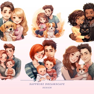 35 Chibi Family Clipart, High Quality Transparent Pngs, Instant ...