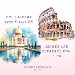 50 World Landmarks Clipart, High Quality Transparent Pngs, Instant ...