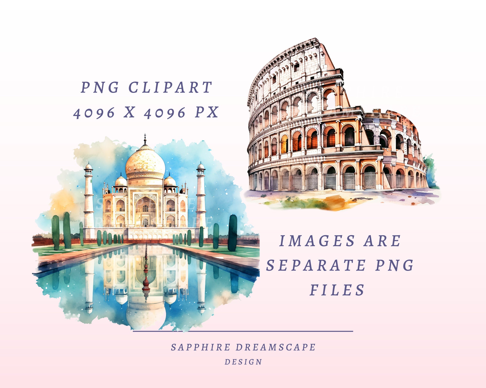 50 World Landmarks Clipart, High Quality Transparent Pngs, Instant ...