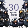 Funny Crows Clipart 14 Png, Cute Caricature Birds, Silly Raven ...