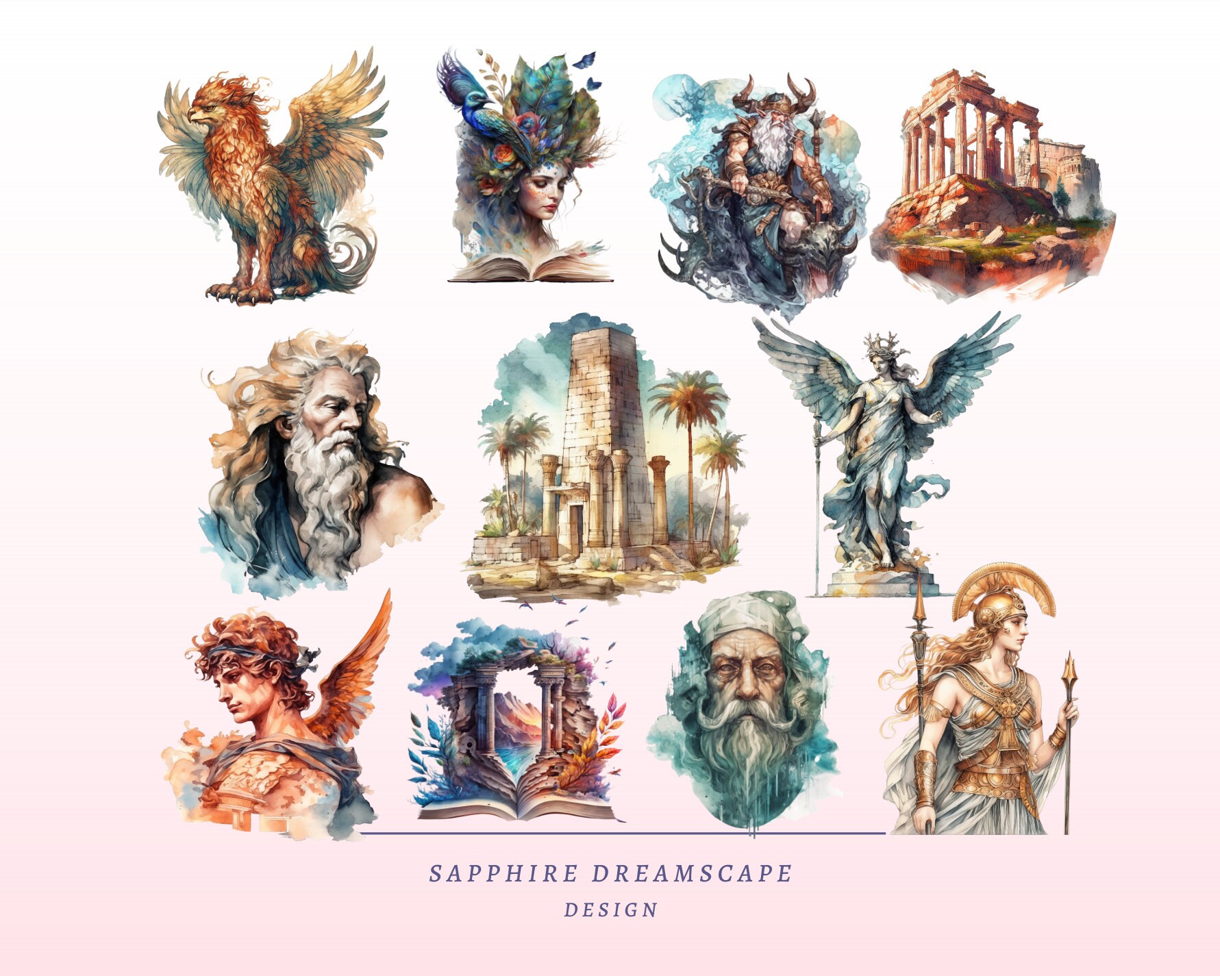 165 Ancient & Myths Clipart Megapack High Quality Transparent - Etsy