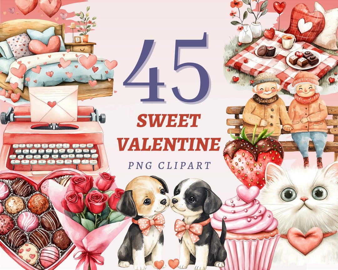 45 Sweet Valentine Clipart, High Quality Transparent Pngs, Instant ...