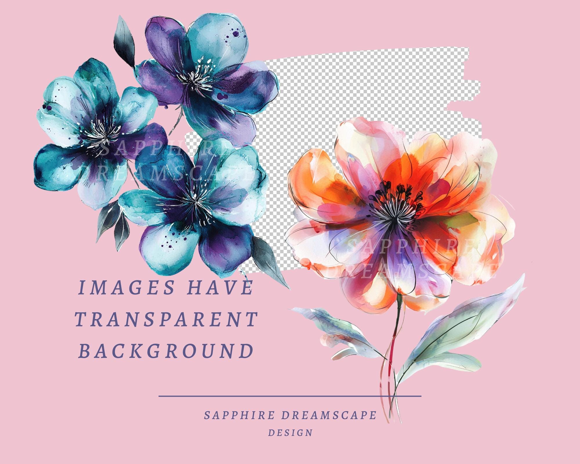 30 Abstract Flowers Clipart, High Quality Transparent Pngs, Instant ...