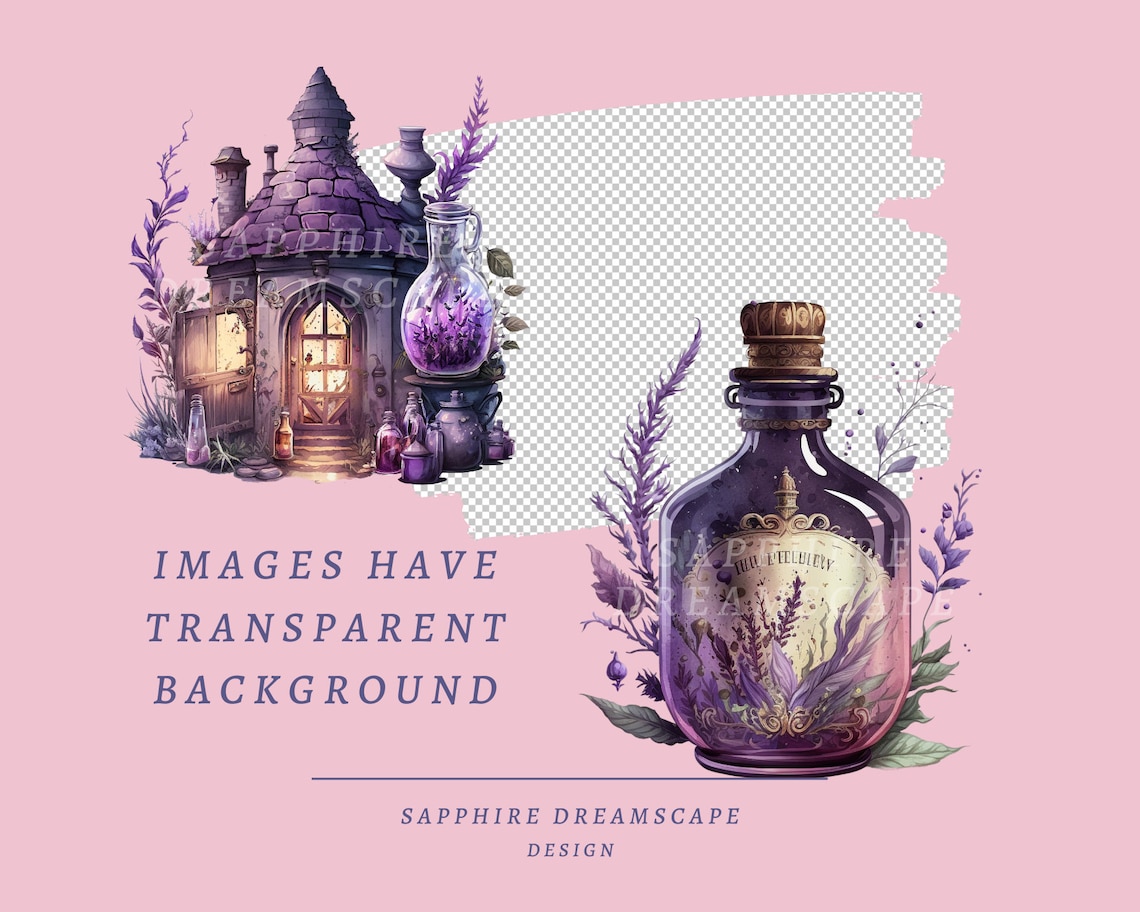 20 Lavender Potions Clipart High Quality Transparent Pngs - Etsy