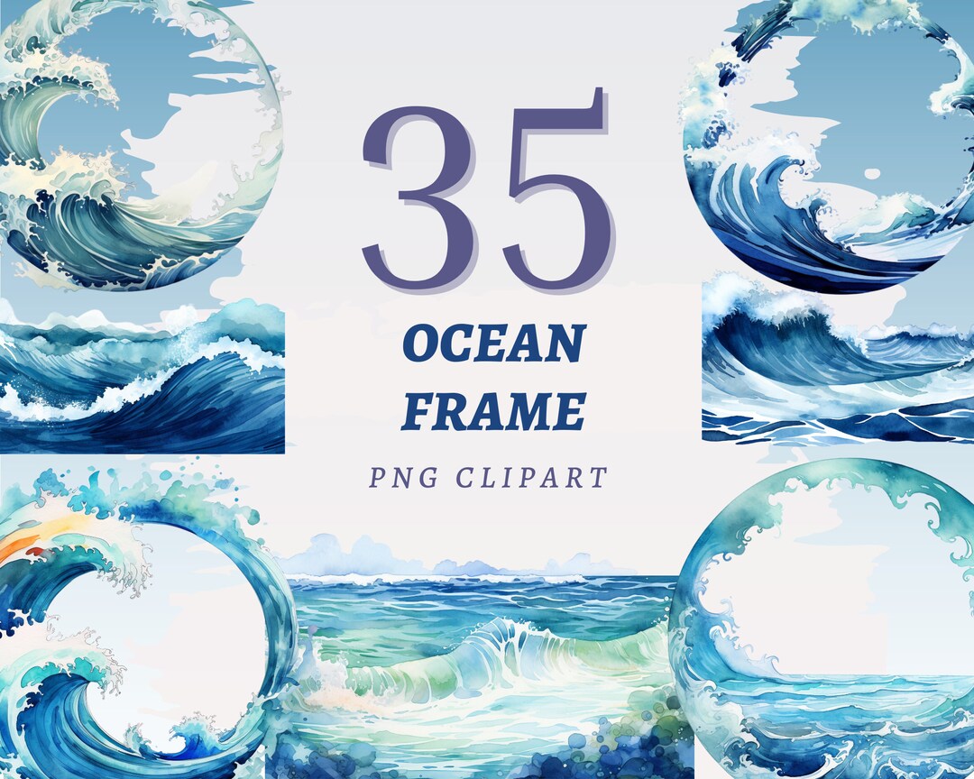 35 Ocean Frame Clipart, High Quality Transparent Pngs, Instant Download ...