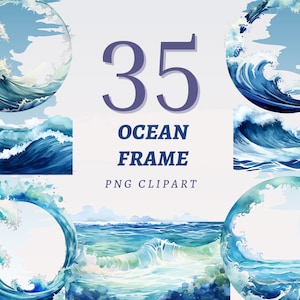 35 Ocean Frame Clipart, High Quality Transparent Pngs, Instant Download ...