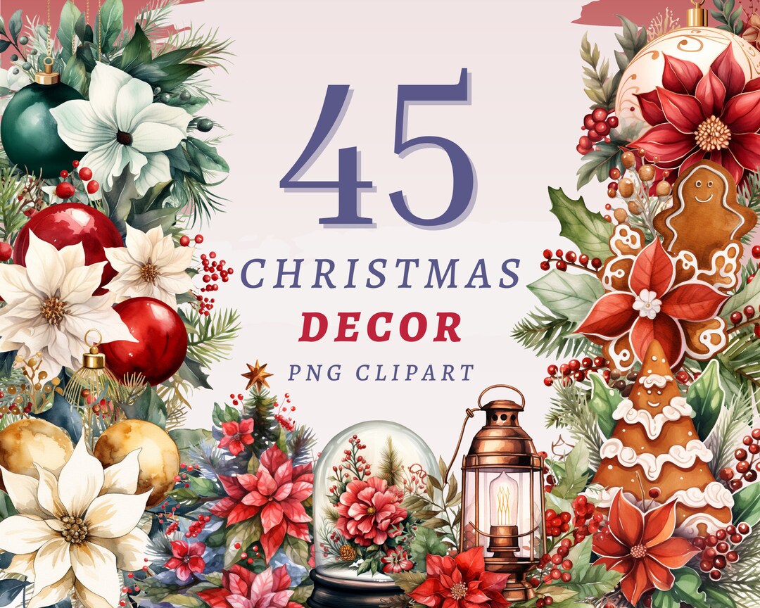 45 Christmas Decor Clipart, High Quality Transparent Pngs, Instant ...