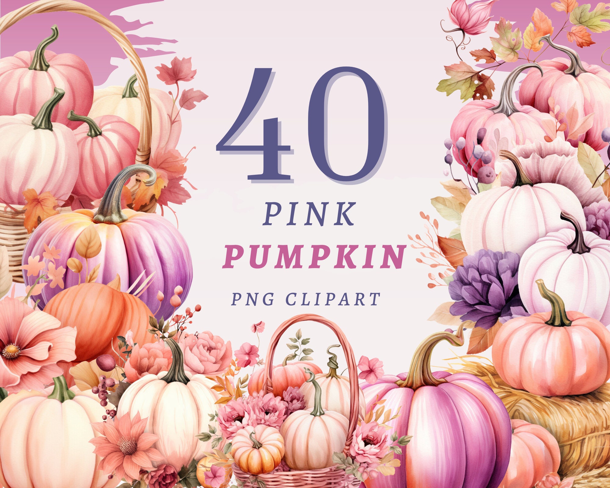 40 Pink Pumpkin Clipart, High Quality Transparent Pngs, Instant ...