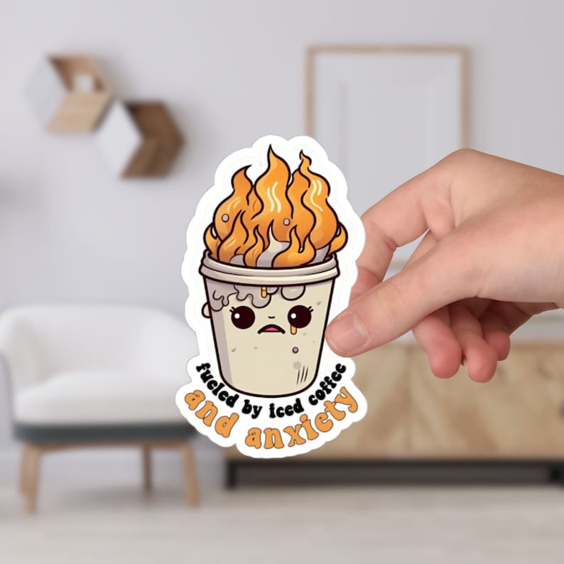 Trauma Sticker Social Anxiety Sticker Fueled by Iced - Etsy