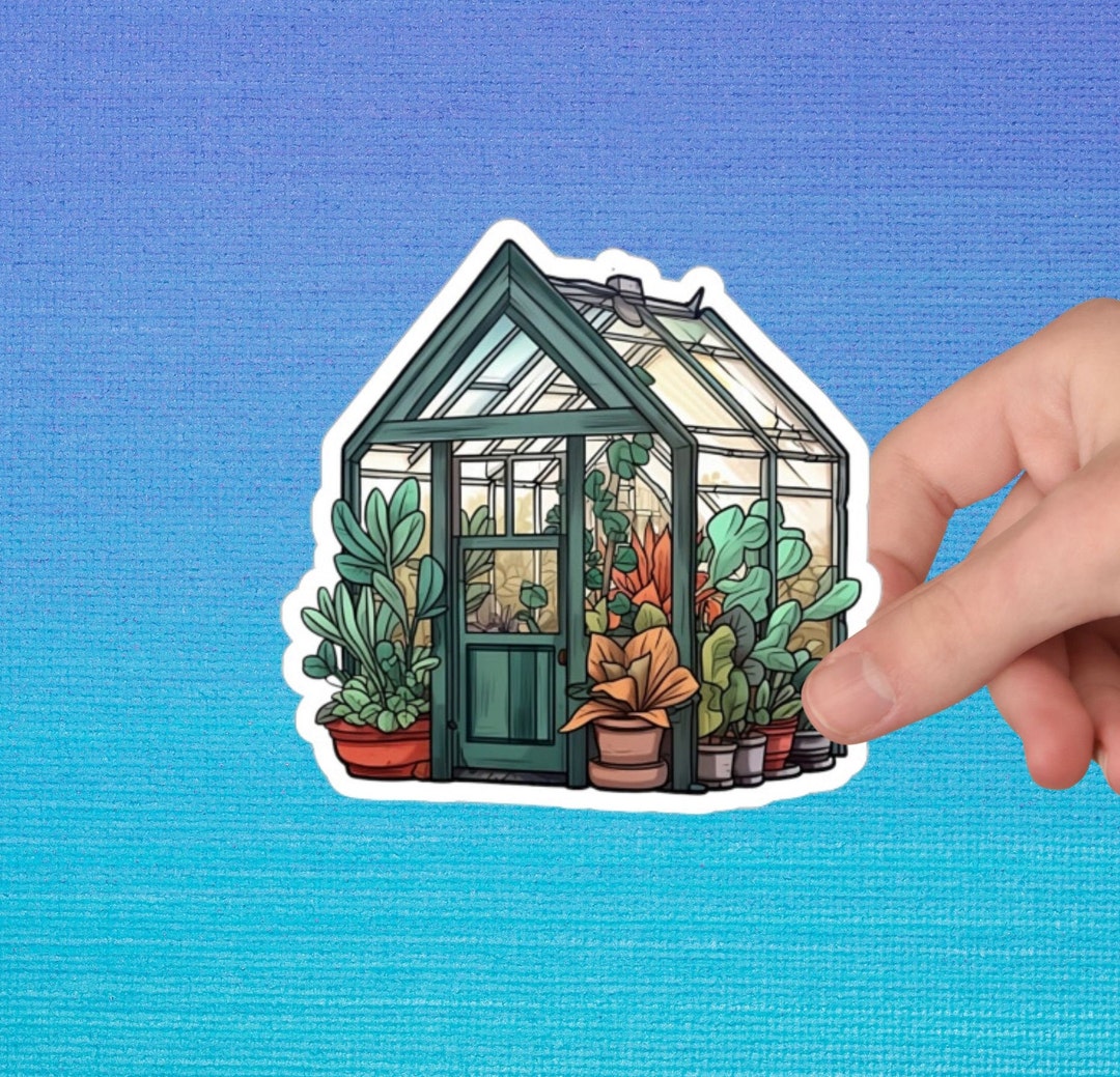 Vinyl Greenhouse Sticker, Plant Mom Sticker, Gardening, Botanical ...