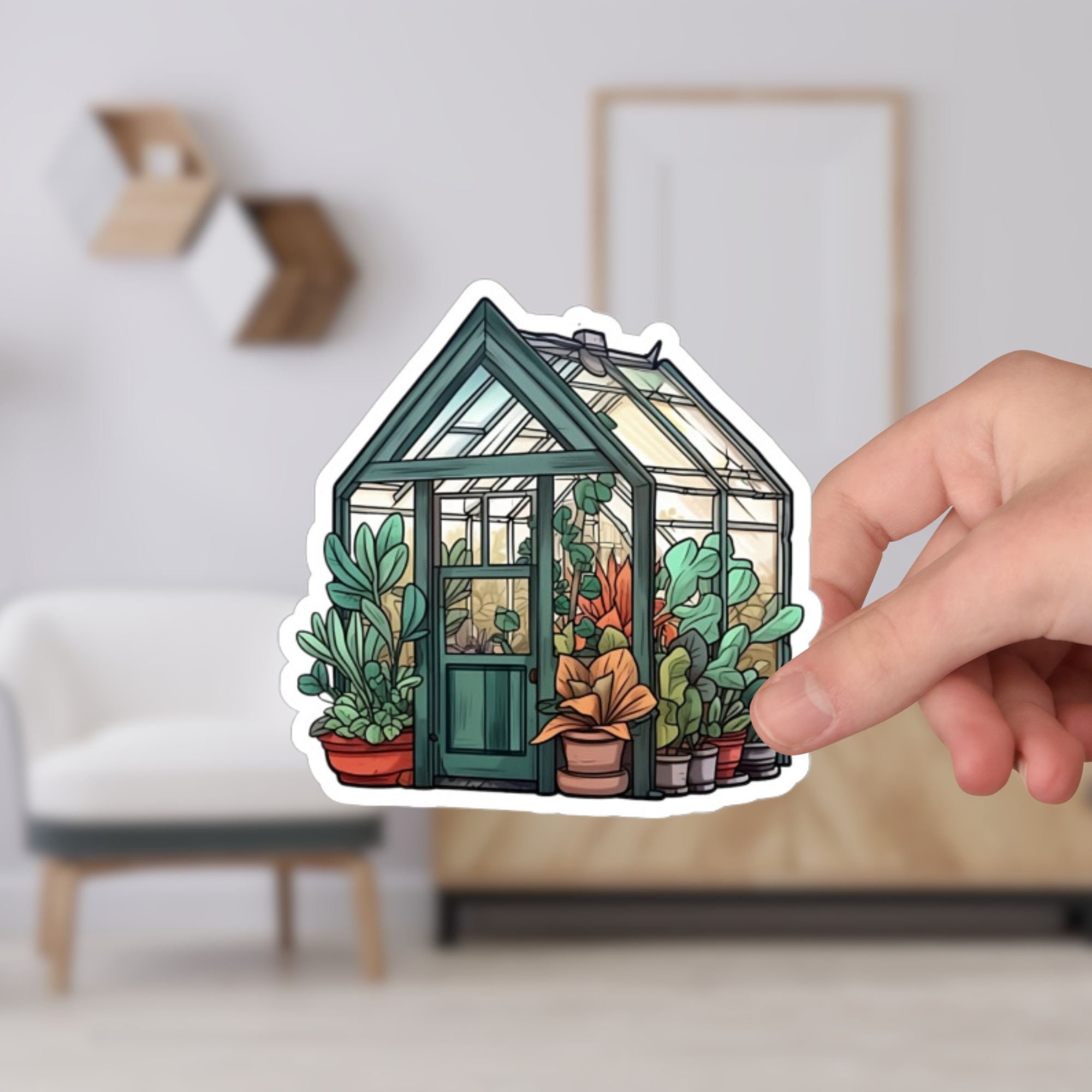 Vinyl Greenhouse Sticker, Plant Mom Sticker, Gardening, Botanical ...