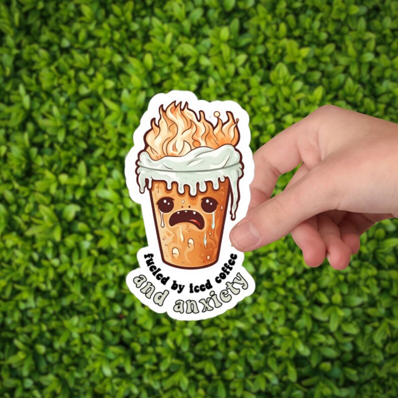 Trauma Sticker Social Anxiety Sticker Fueled by Iced - Etsy