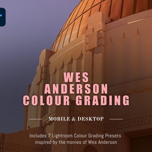 7 WES ANDERSON COLOUR Grading Presets Cinematic Colour Grading for ...