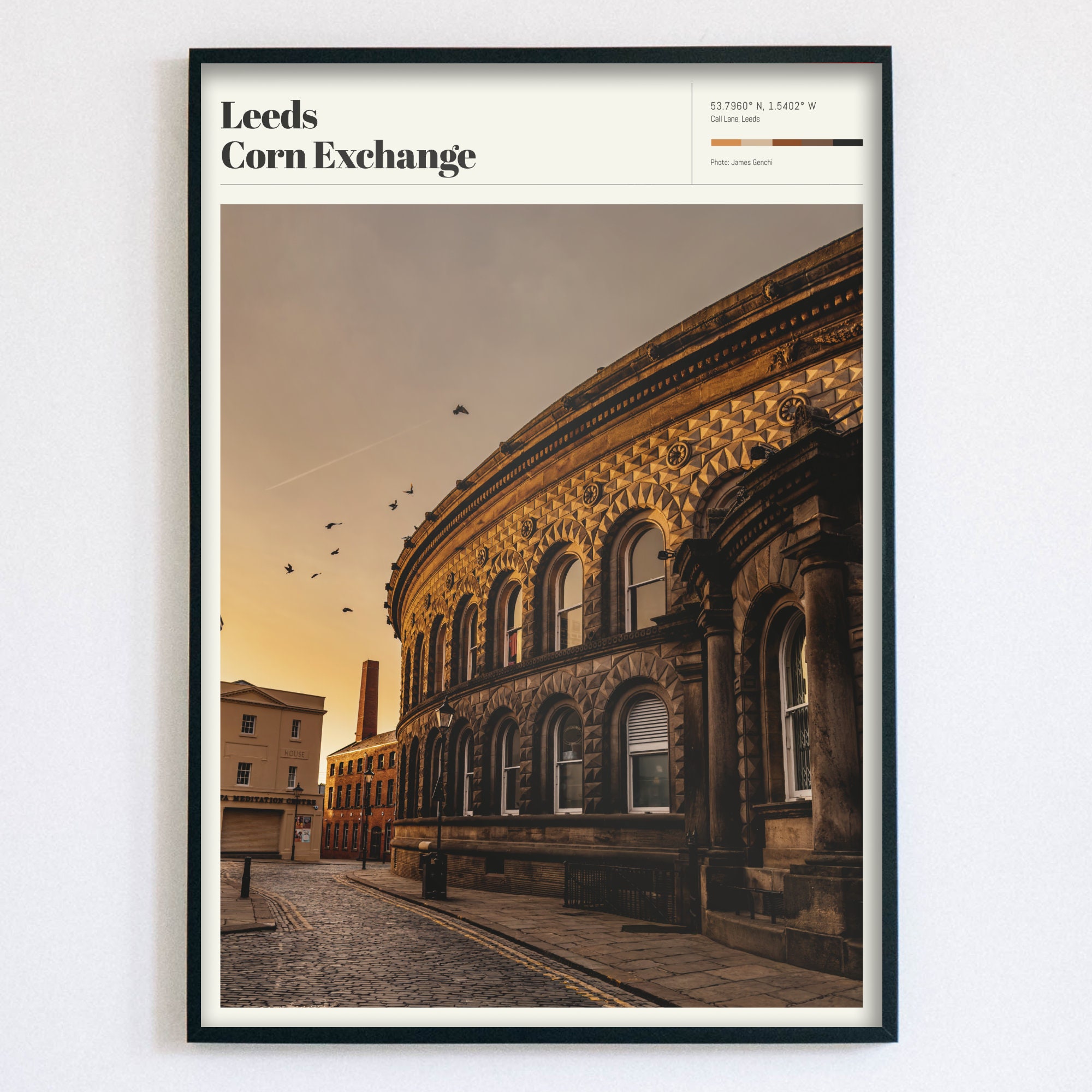 Leeds Corn Exchange Travel Poster Leeds West Yorkshire - Etsy UK