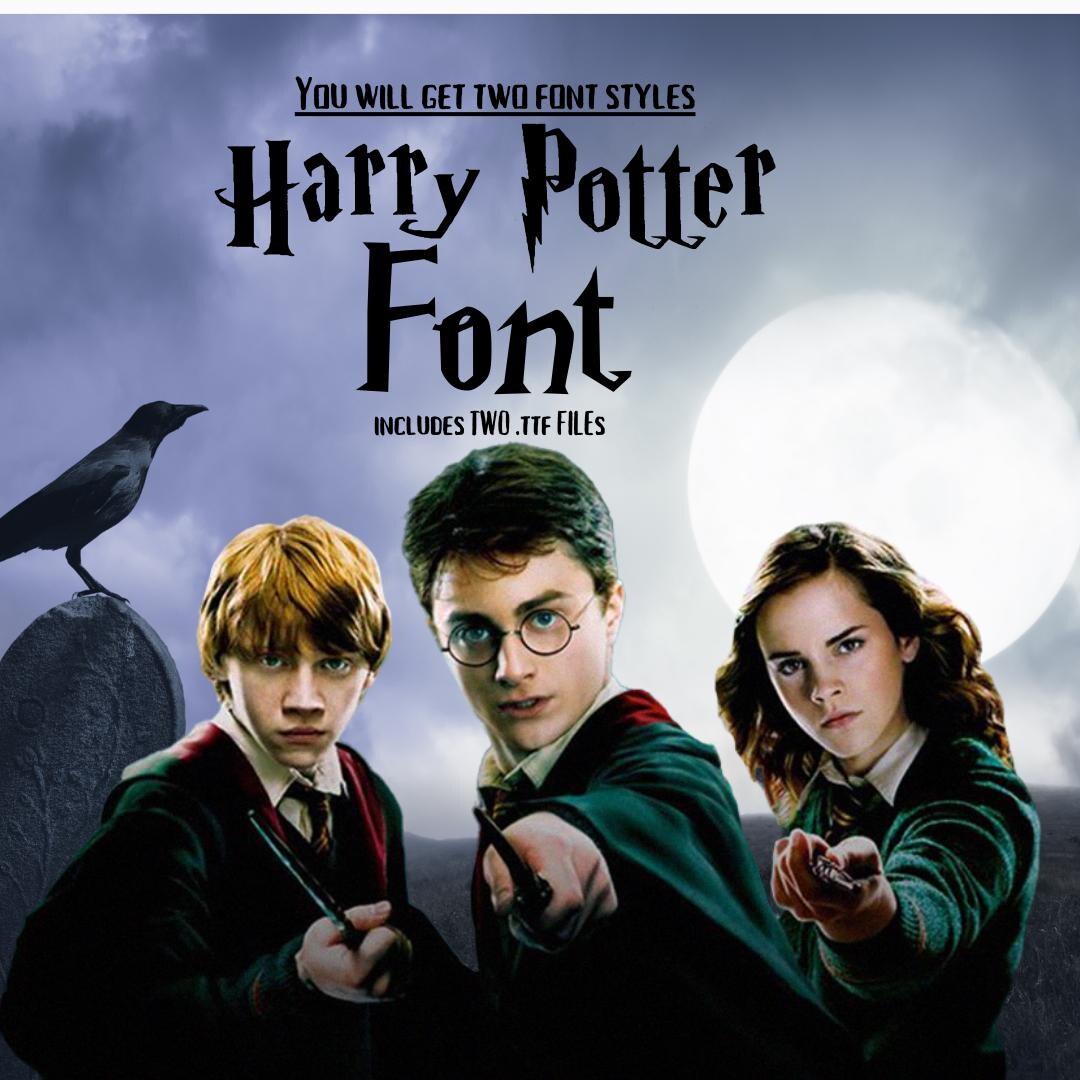 Potter CUSTOM Font, Potter Downloadable Font, Potter Digital Download ...