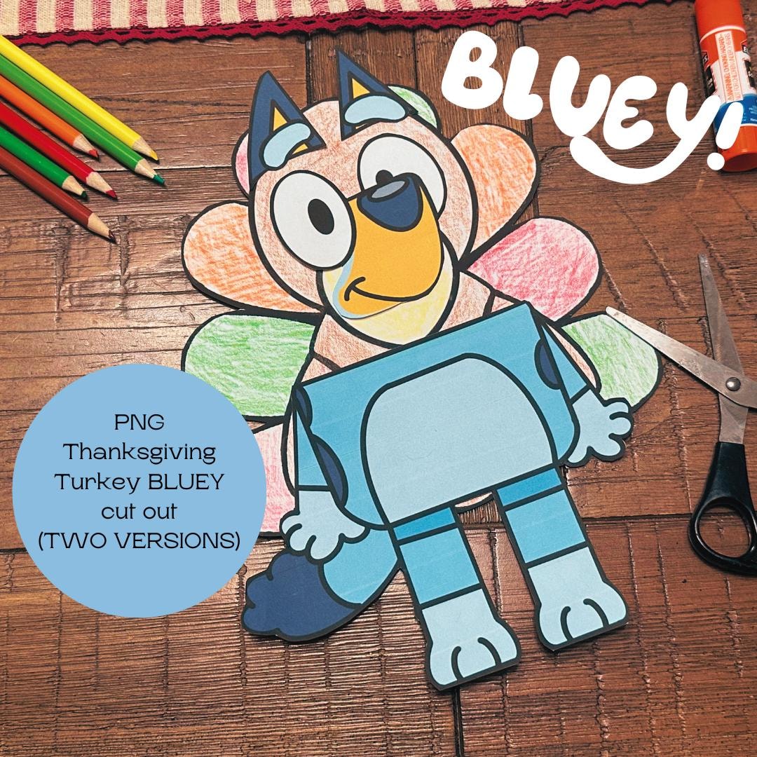 Disguise a Turkey Bluey Turkey Bluey Thanksgiving Bluey Bluey PNG ...
