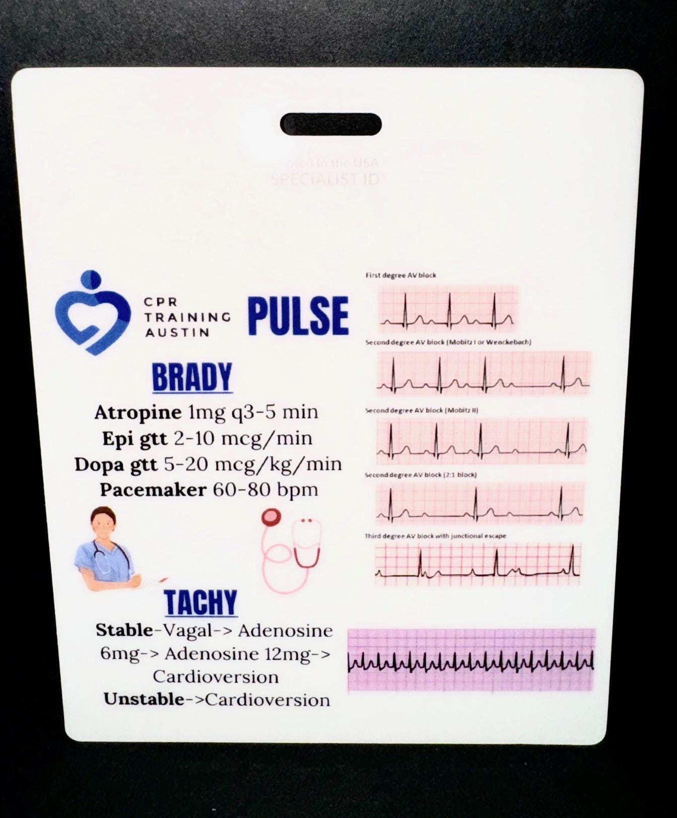 ACLS Badge Buddy - Quick Reference for Ekgs, Algorithms & Pharmacology ...